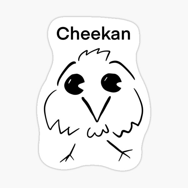 "Wacky Cheekan original from Bad Art Series" Sticker for Sale by ...