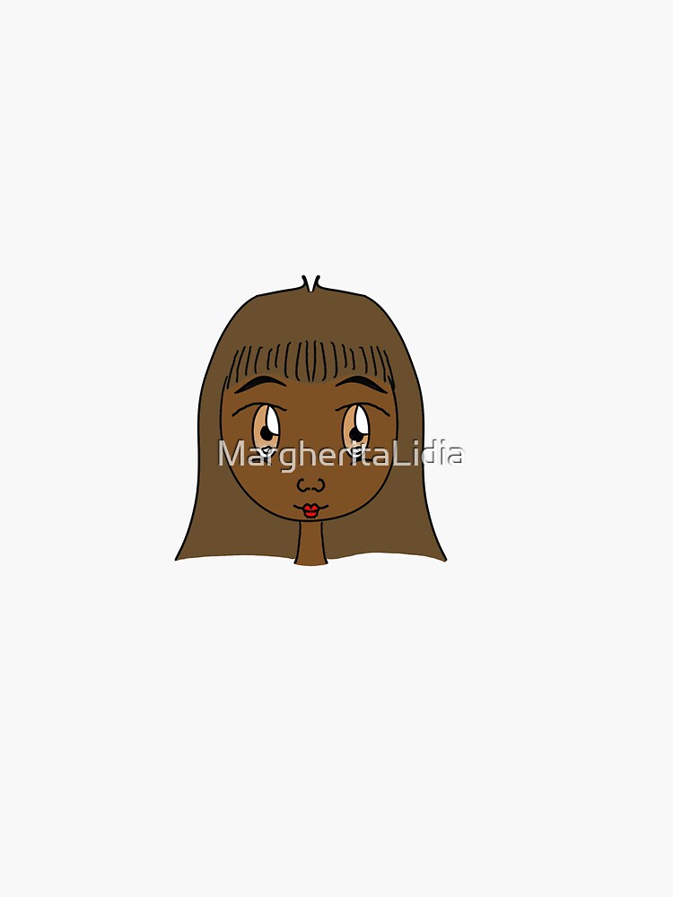 "Black girl with brown hair" Sticker for Sale by MargheritaLidia ...
