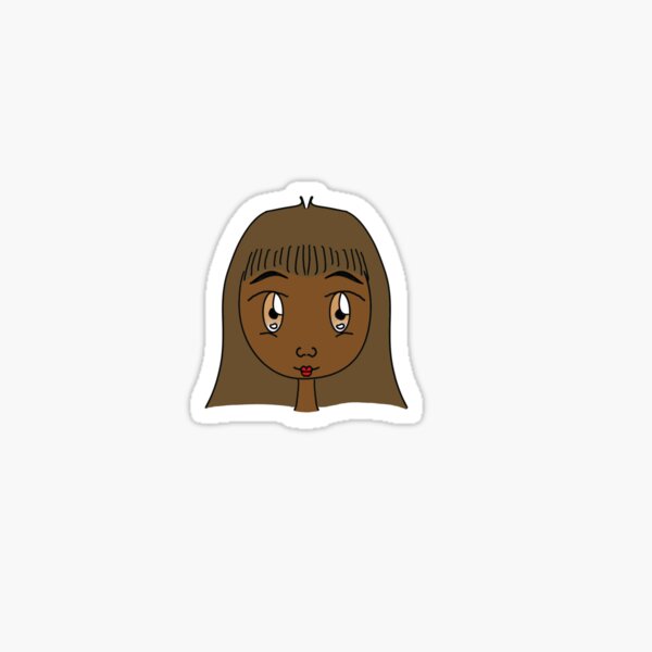 "Black girl with brown hair" Sticker for Sale by MargheritaLidia ...