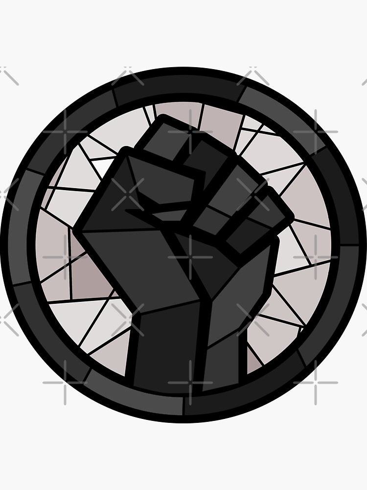 "BLM Stained Glass Fist" Sticker by OctopodArts | Redbubble
