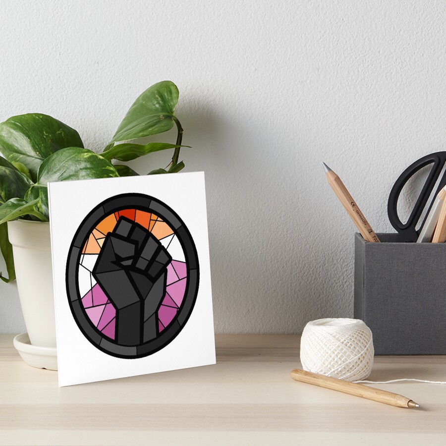 "BLM Stained Glass Fist (Lesbian)" Art Board Print by OctopodArts ...