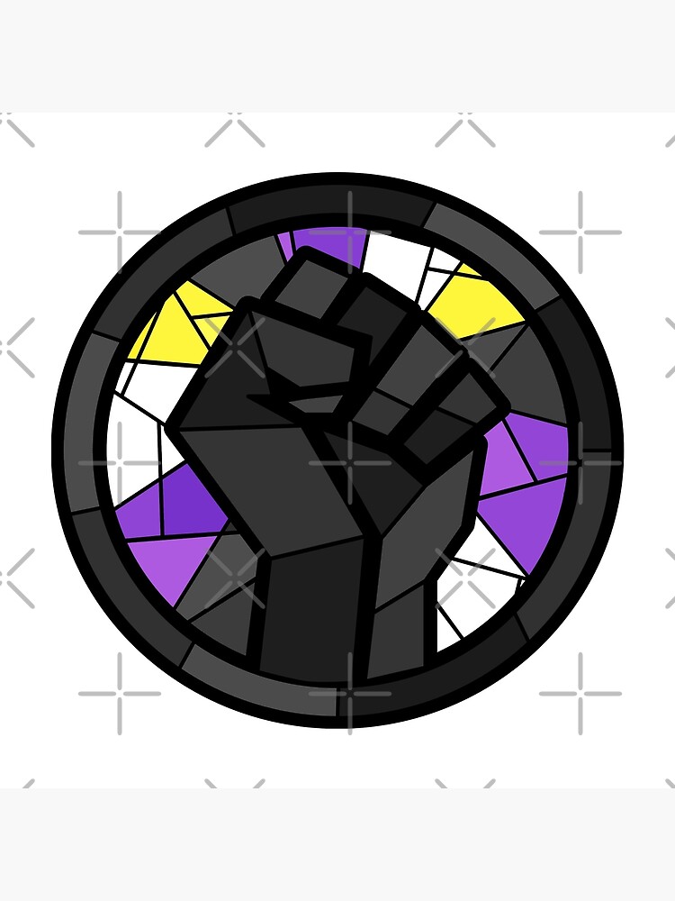 "BLM Stained Glass Fist (Non-Binary)" Art Print for Sale by OctopodArts ...