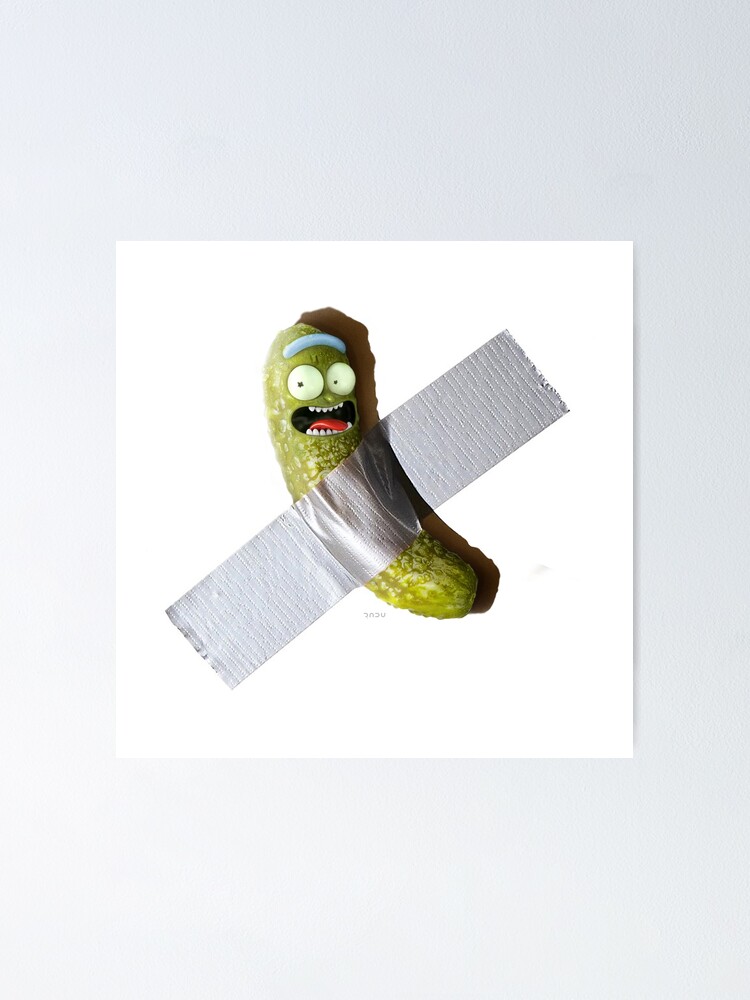 "Pickle R-02 cucumber tape at Art Basel" Poster by Radu-Gabriel | Redbubble
