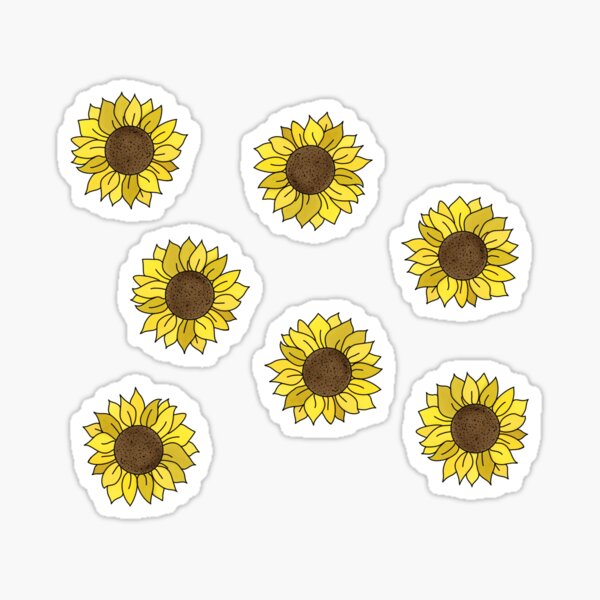 "Sunflower Sticker Pack" Sticker by lyoder728 | Redbubble