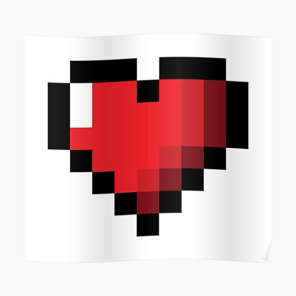 "Retro Video Game Pixel Art Heart" Poster for Sale by ShopAnonymouse ...