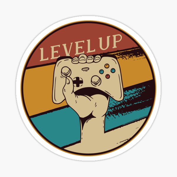 Videogame Level Up Stickers | Redbubble