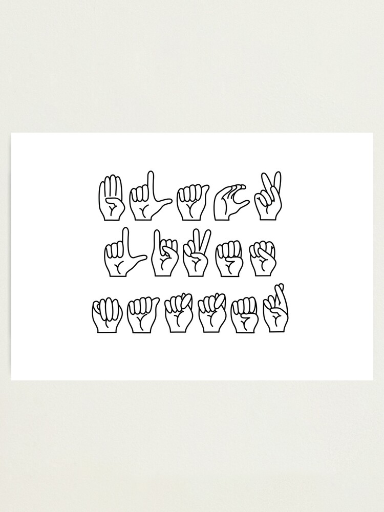 "Black Lives Matter in American Sign Language (ASL) ☆ Black Outline ...