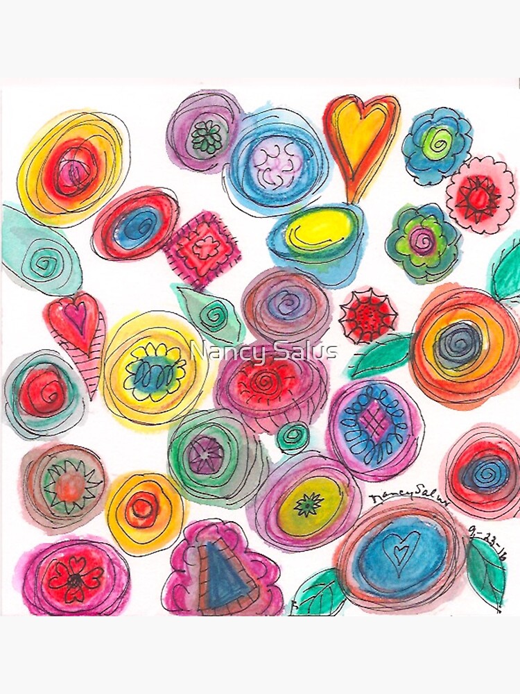 "Inktense Flowers" Sticker for Sale by NachoNance | Redbubble