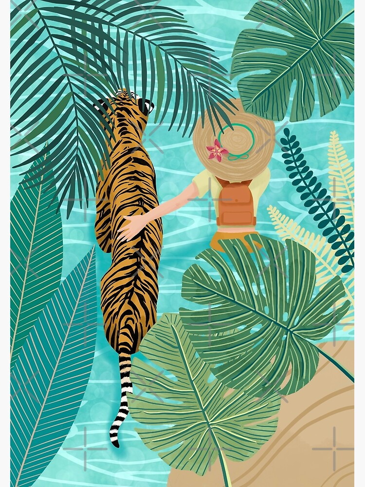 "Tiger traveling jungle" Poster by Kamyira | Redbubble