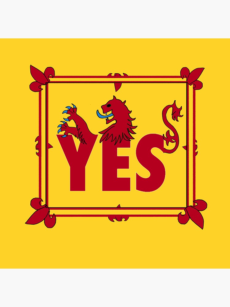 "Scottish yes lion" Sticker for Sale by redraiph | Redbubble