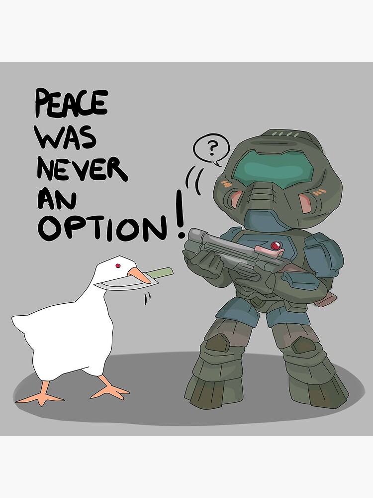 ""Peace was never an option" Goose and Doom" Throw Pillow by ...