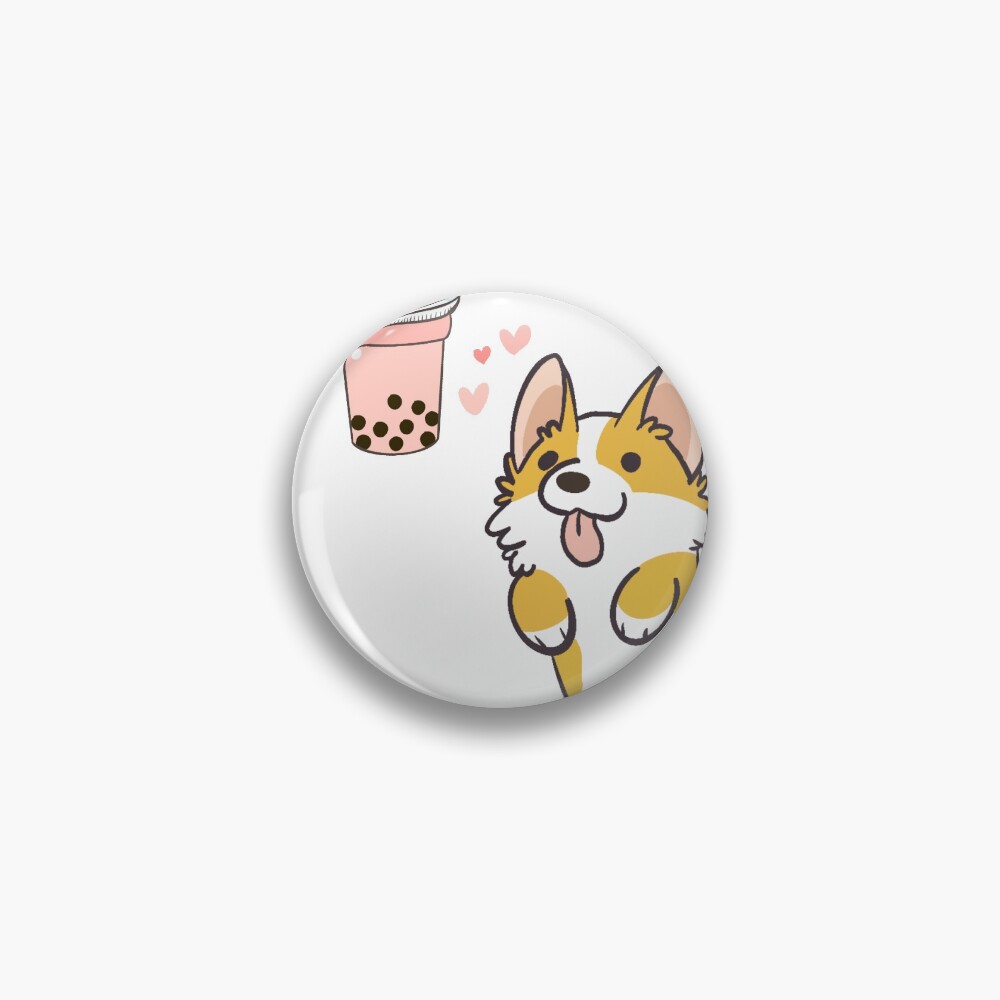 "Boba Corgi" Sticker for Sale by lexievando | Redbubble