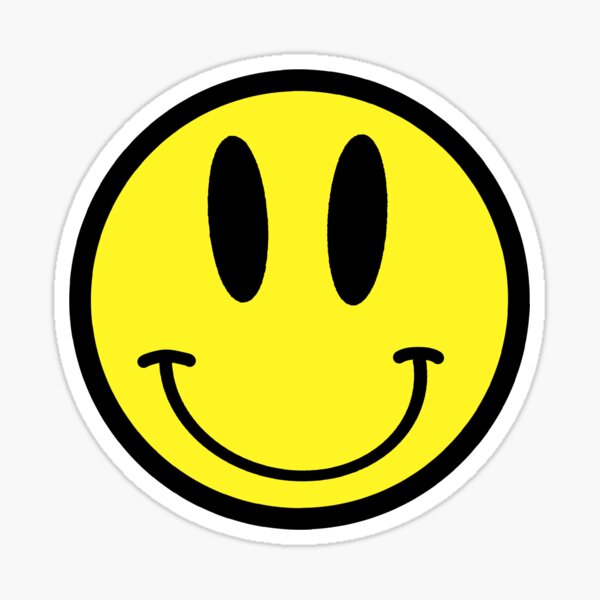"Yellow smiley face " Sticker by katie-curtis | Redbubble