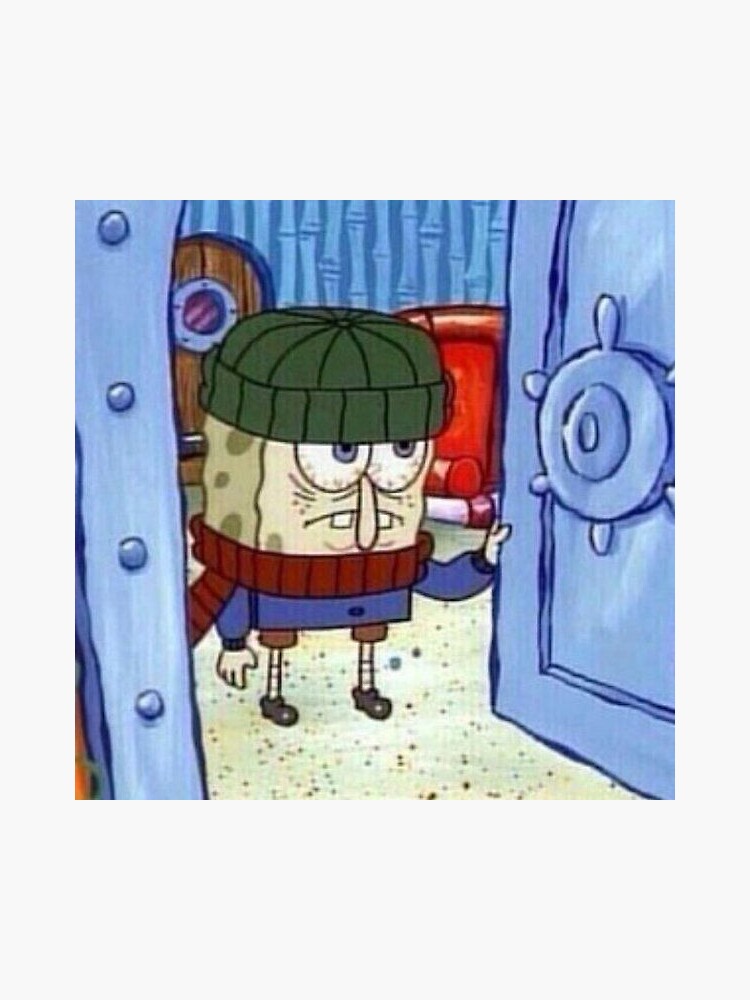 "cold sad spongebob" Sticker by katieequinnn | Redbubble
