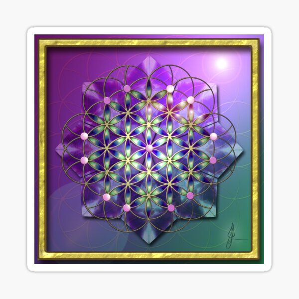 "Archangel Metatron Mandala" Sticker by JaanemanArt | Redbubble