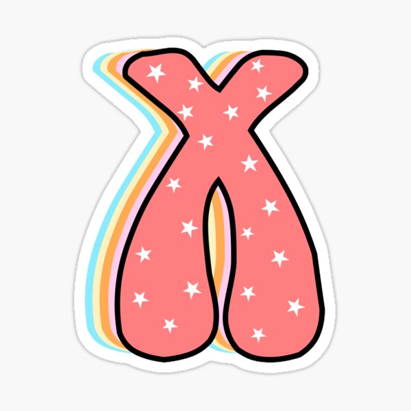 "Chi X initial/greek letter" Sticker for Sale by adelaideb1 | Redbubble