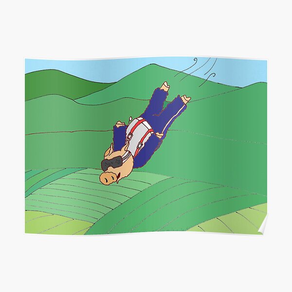 "Skydiving Pig" Poster for Sale by dreamincolor | Redbubble
