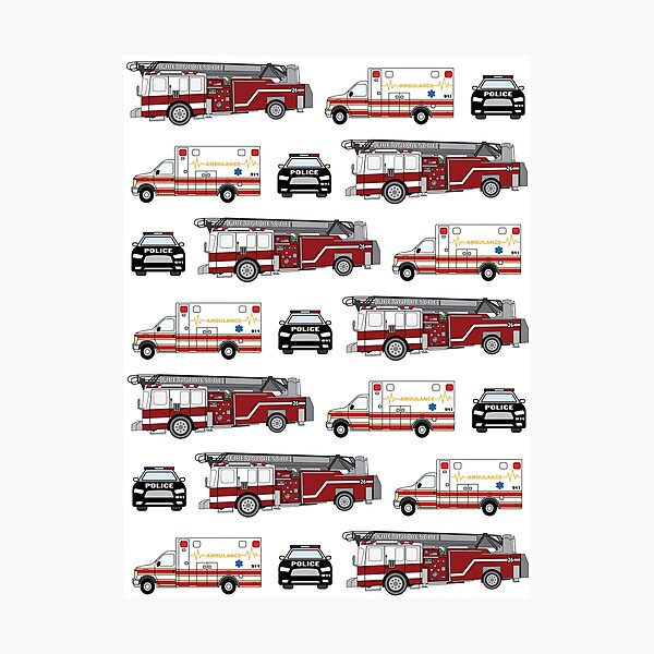"First Responder Vehicles, Fire Truck, Ambulance, Police Car ...