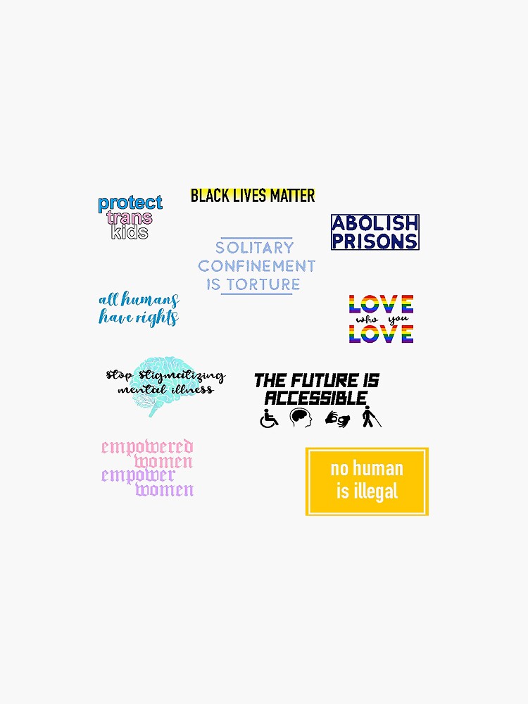 "Human Rights Pack" Sticker by lovingmendes | Redbubble