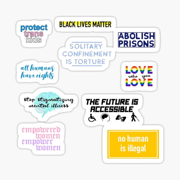 "Human Rights Pack" Sticker by lovingmendes | Redbubble