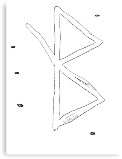 "Healing - Viking Symbol A Rune based Symbol meaning HEALING" Canvas ...