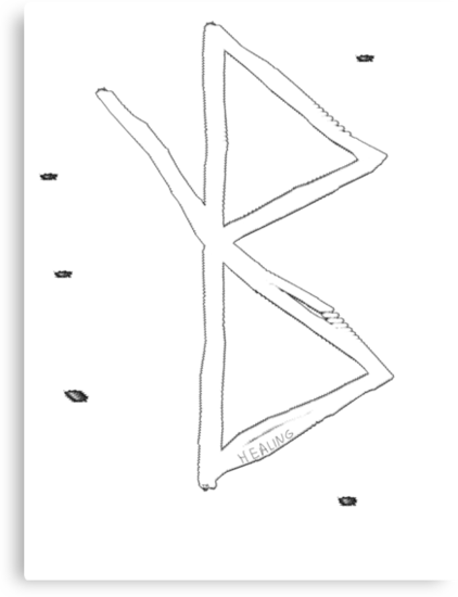 "Healing - Viking Symbol A Rune based Symbol meaning HEALING" Canvas ...