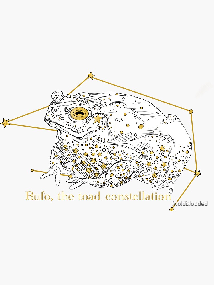 "Bufo, the Toad Constellation" Sticker for Sale by Moldblooded | Redbubble