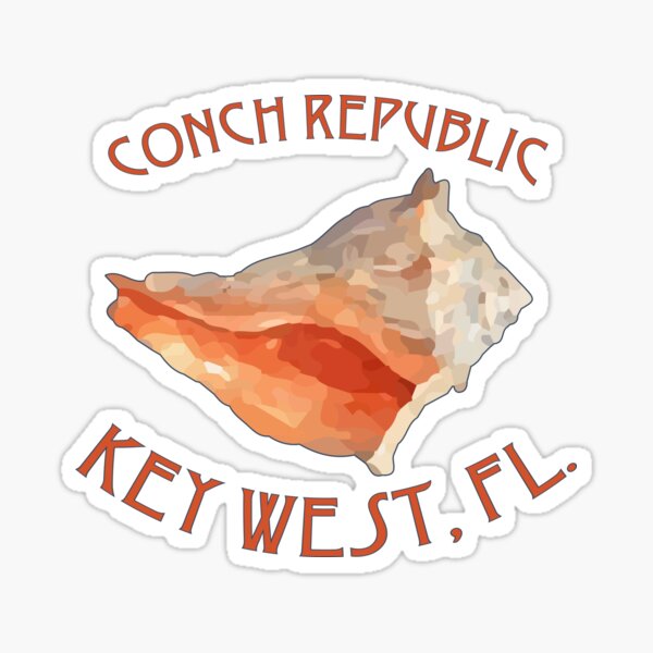 "Key West Conch" Sticker for Sale by ParrotHeadSwag | Redbubble