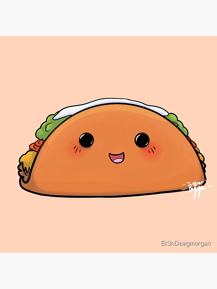 "Cute Nacho Cheese Taco" Sticker for Sale by Er3nDaegmorgan | Redbubble
