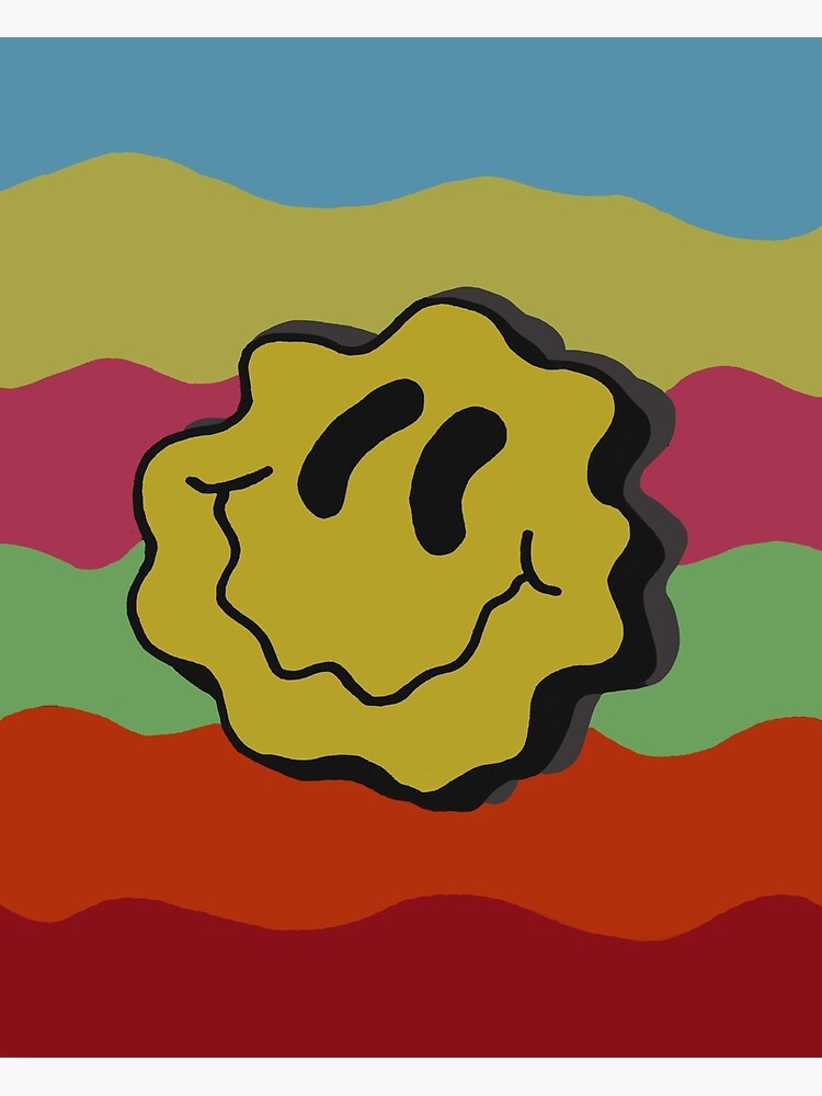 "Trippy Smiley Face" Poster for Sale by jmossdesigns | Redbubble