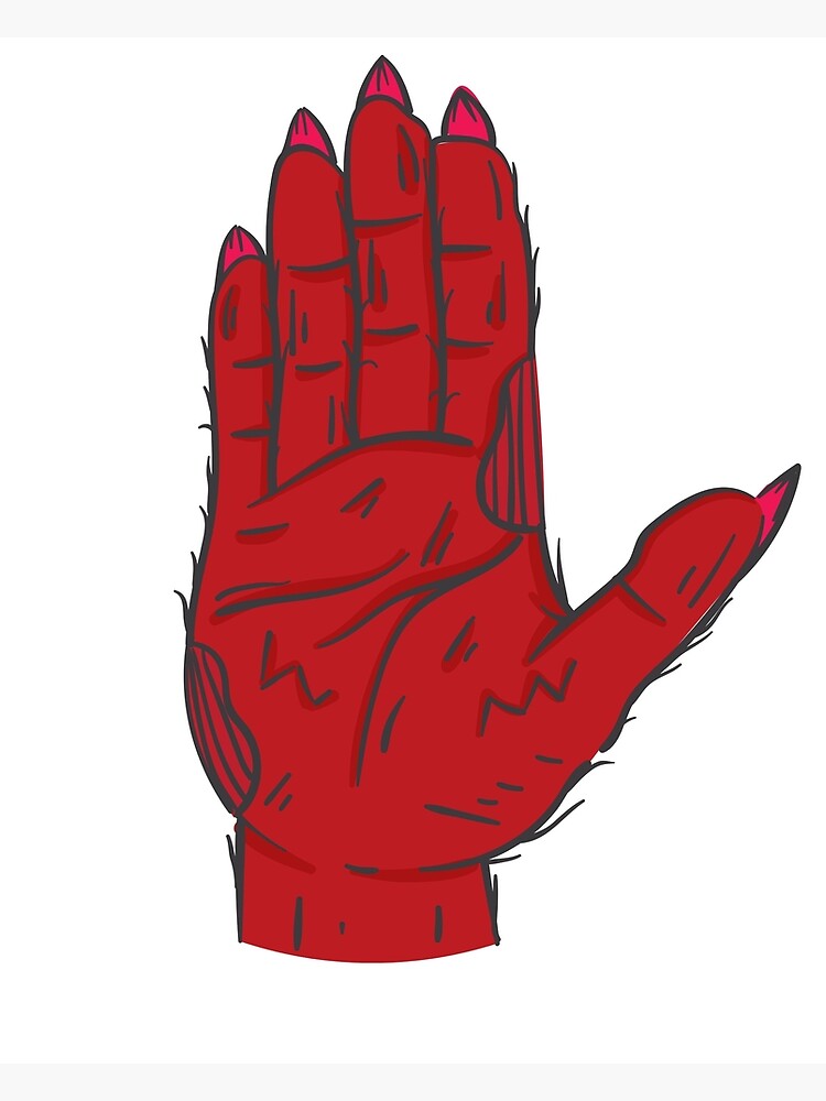 "Red right hand" Poster for Sale by dygo1986 | Redbubble