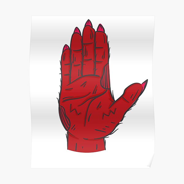 "Red right hand" Poster for Sale by dygo1986 | Redbubble