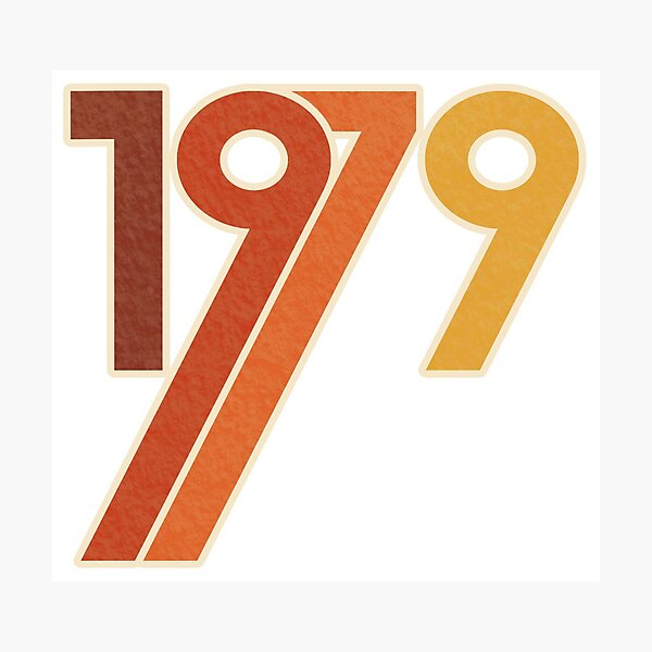 "1979 retro year logo" Photographic Print by bethadin | Redbubble