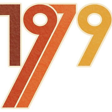 Pegatina for Sale con la obra «Logotipo del año retro de 1979» de ...