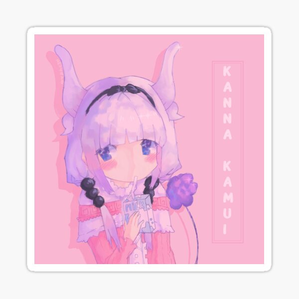 "Kanna Kamui drinking Milk" Sticker by Imusayo | Redbubble