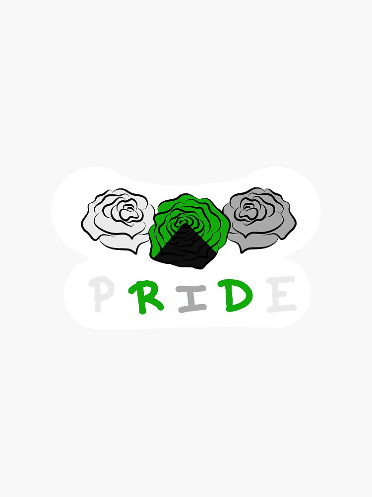 "PRIDE: Demiromantic Roses" Sticker for Sale by RedBeanieArts | Redbubble
