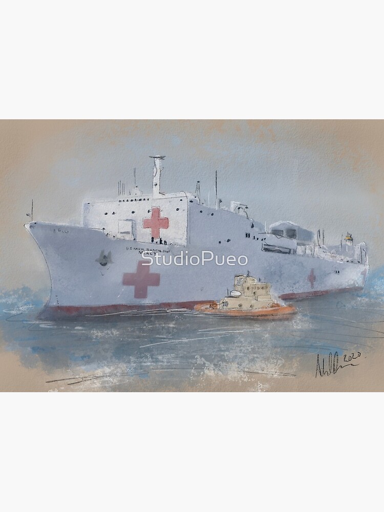 "USNS MERCY" Art Print for Sale by StudioPueo | Redbubble