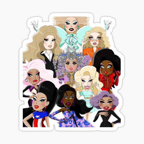 "RuPauls Drag race all stars 5 all cast 2020 rpdr" Sticker for Sale by ...