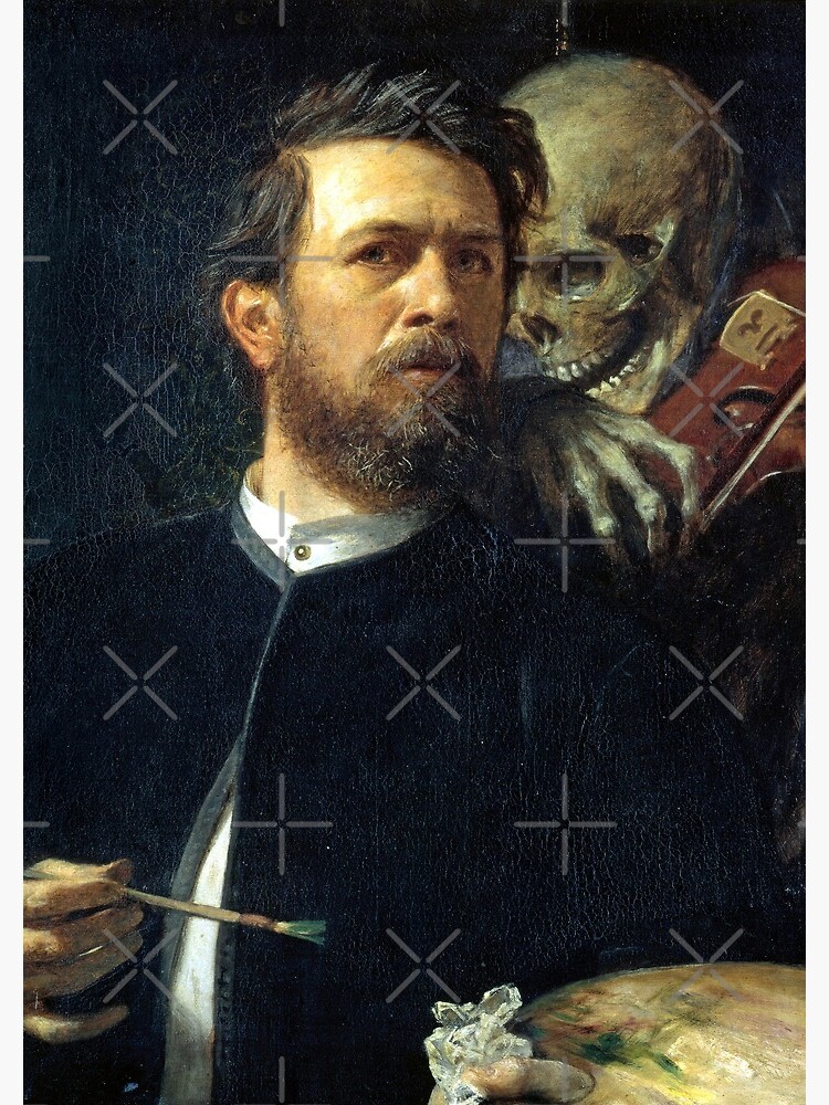 "Self Portrait With Death Playing the Fiddle - Arnold Bocklin" Spiral ...