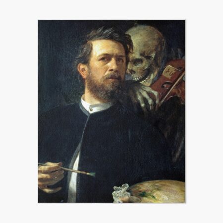 "Self Portrait With Death Playing the Fiddle - Arnold Bocklin" Art ...