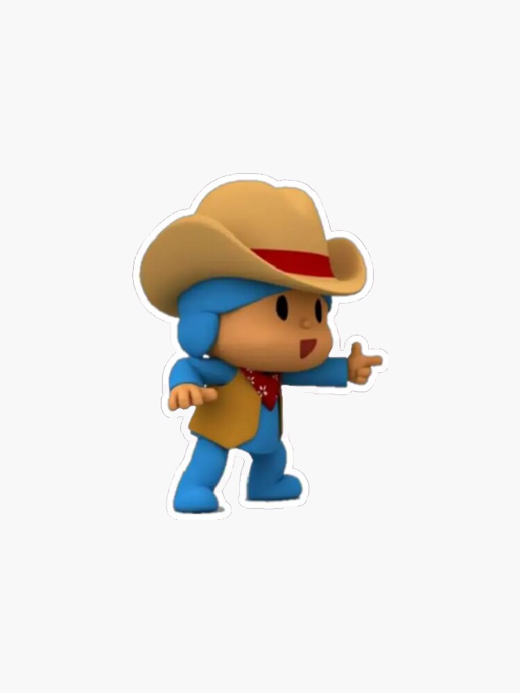 "Cowboy Pocoyo" Sticker for Sale by drugues | Redbubble