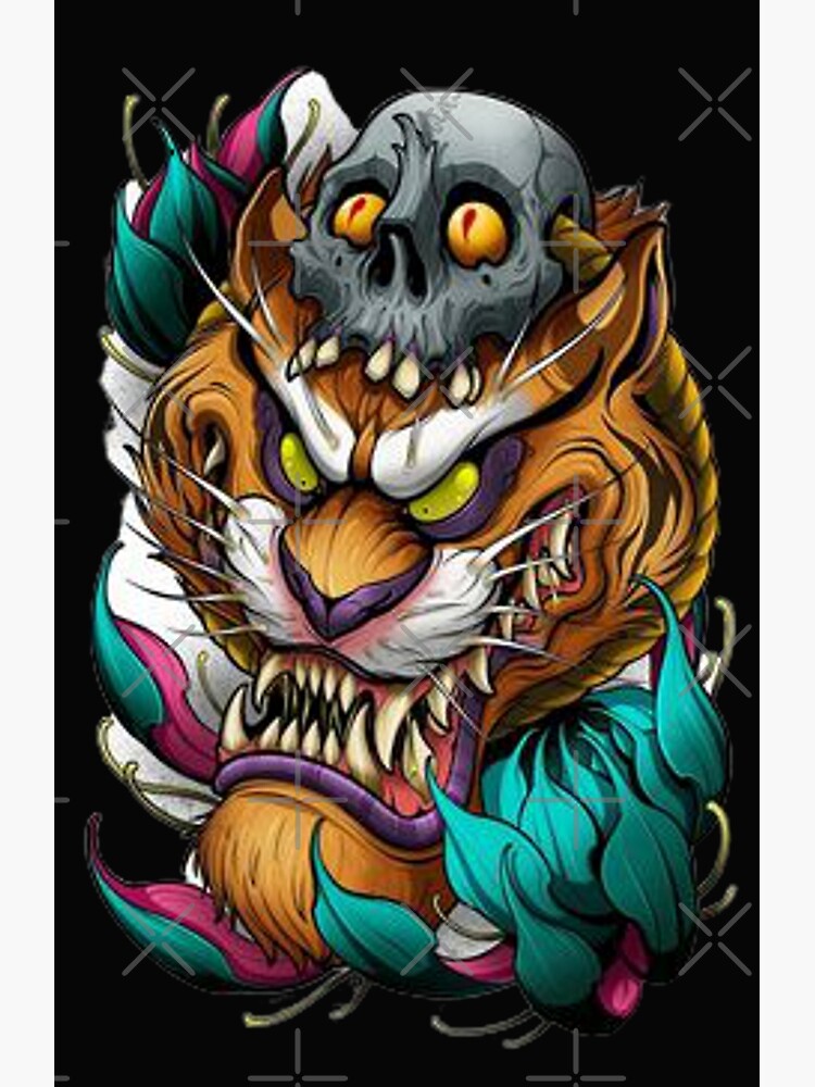 "BLOODY CREEPY EVIL TIGER" Poster for Sale by mhusnul1984 | Redbubble