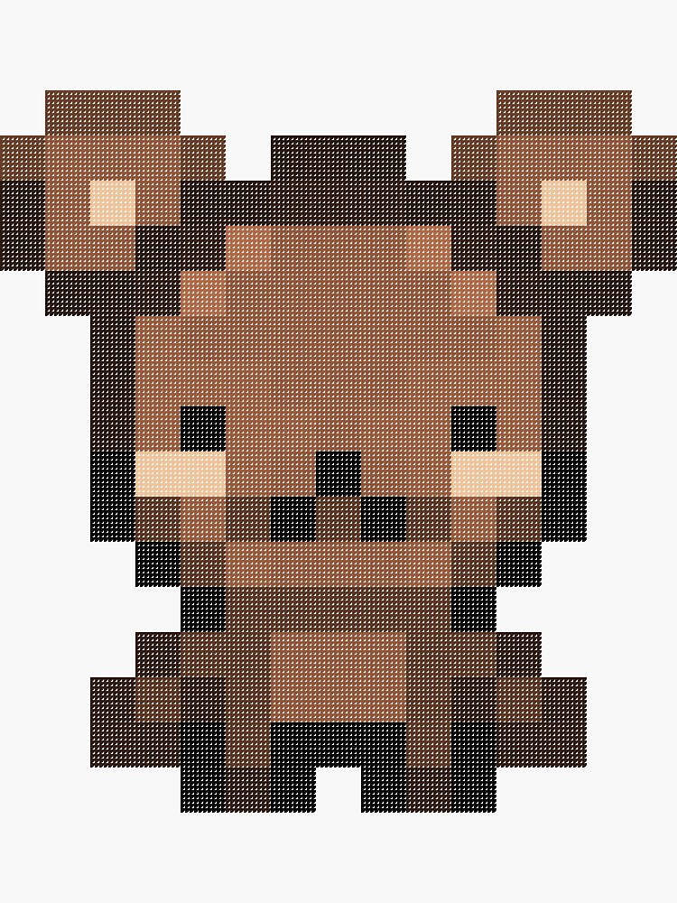 "pixel art brown bunny" Sticker for Sale by elijahjamdown | Redbubble
