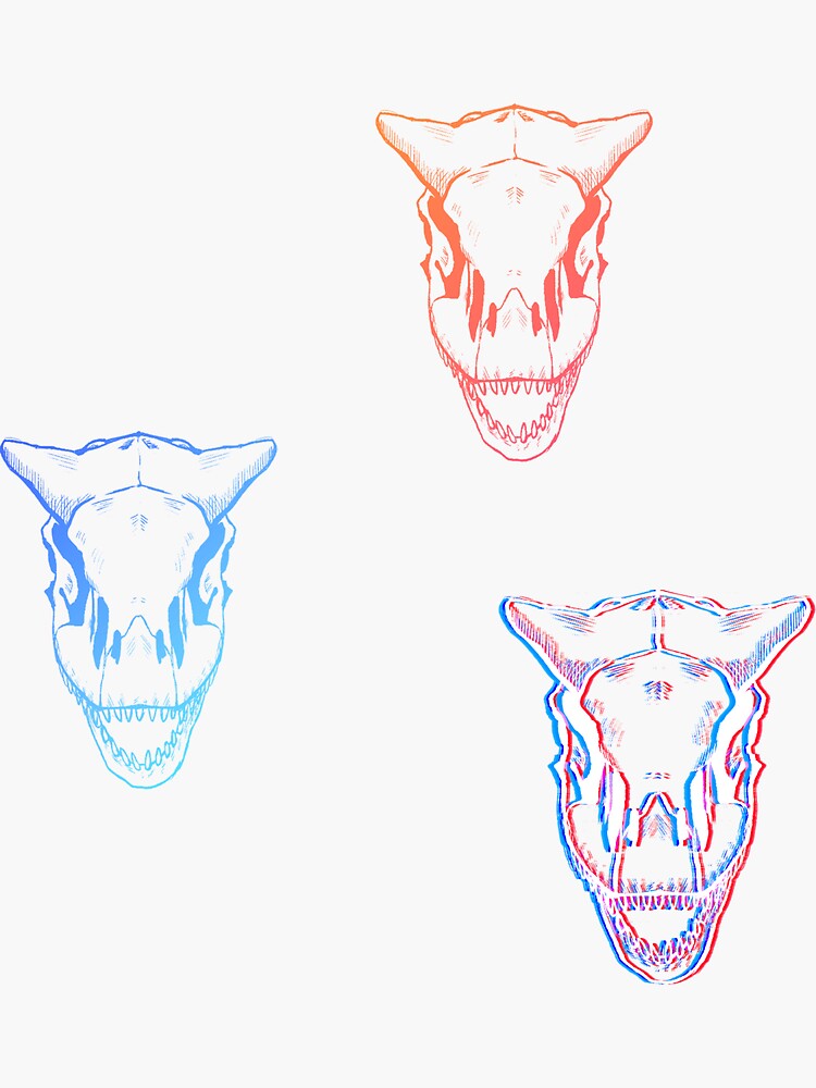 "Carno Skull Stickers" Sticker by maskiidoodle | Redbubble