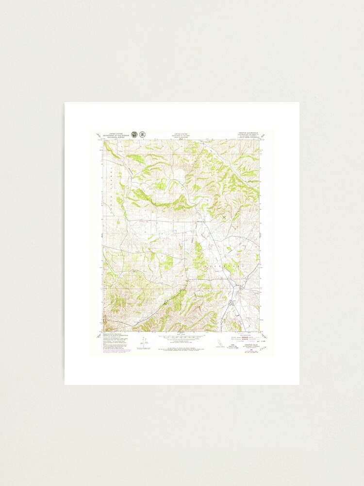 "Creston, CA from 1948 Vintage Map - High Quality" Photographic Print ...