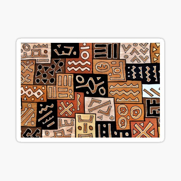 "African style face mask" Sticker by Attenea | Redbubble