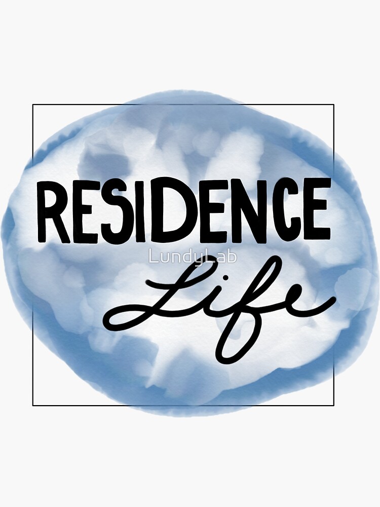 "Residence Life" Sticker for Sale by LundyLab | Redbubble