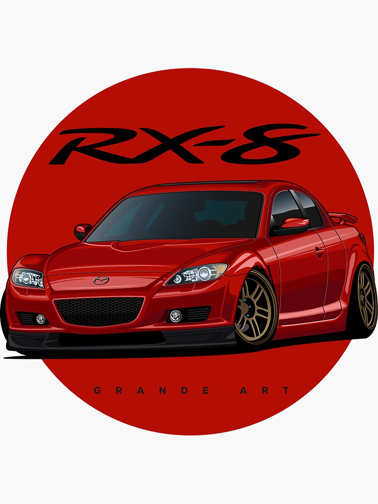 "RX-8 LOW STYLE" Sticker for Sale by -GrandeArt- | Redbubble