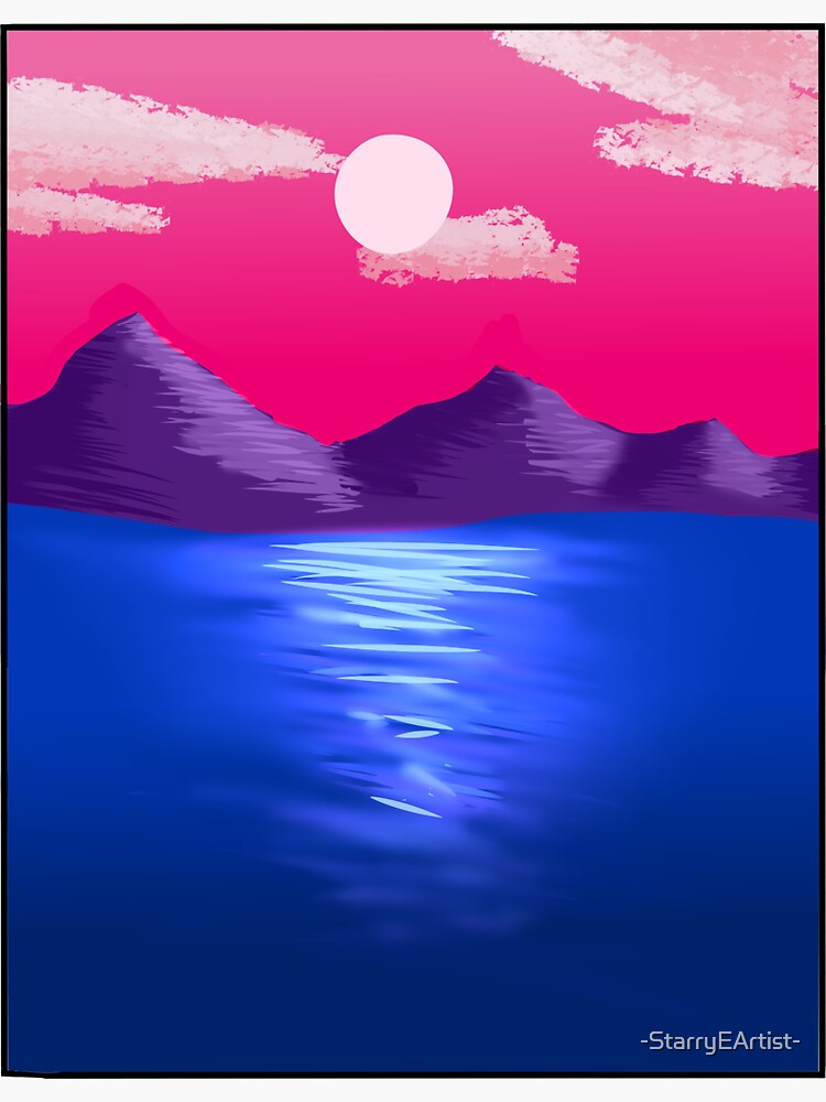 "Subtle Bi Flag" Sticker by -StarryEArtist- | Redbubble