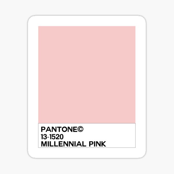 Pegatina « oficialmente denominado por Internet como 'Millenial Pink ...
